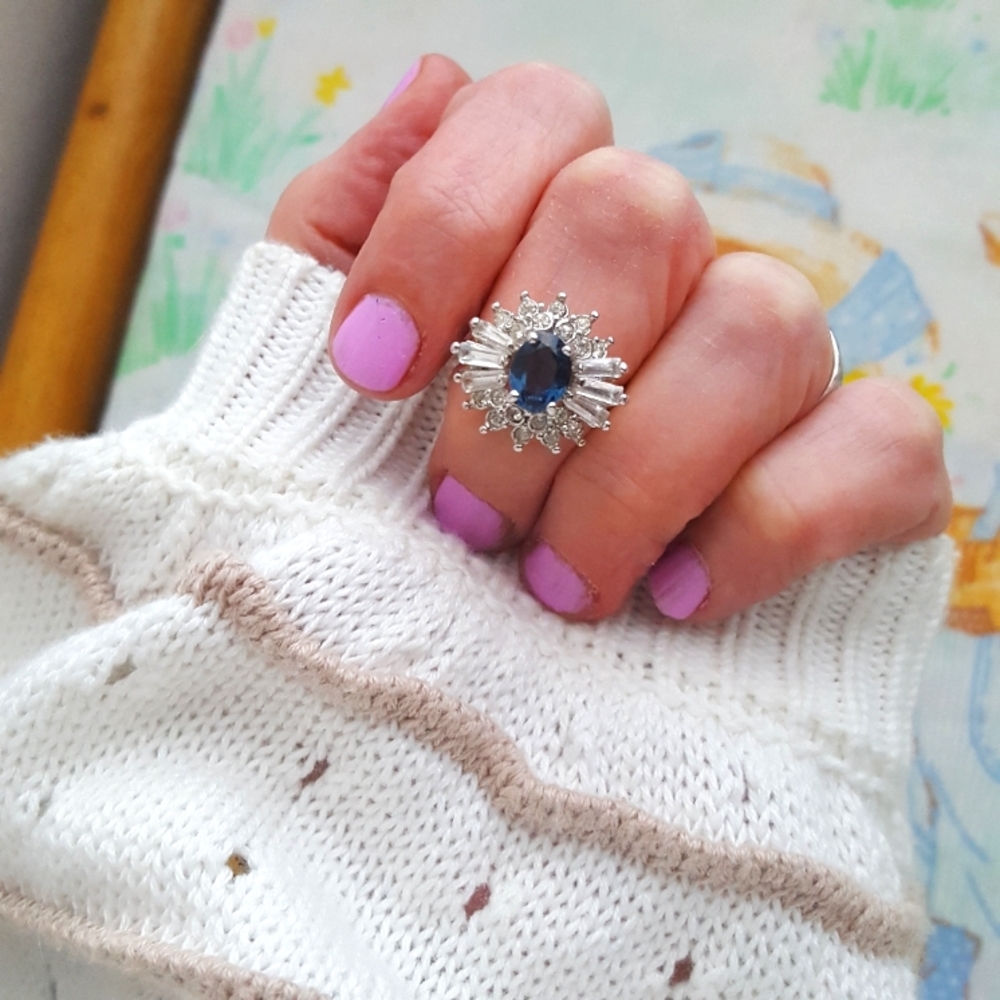 Sapphire Blue Cocktail Ring - Gem